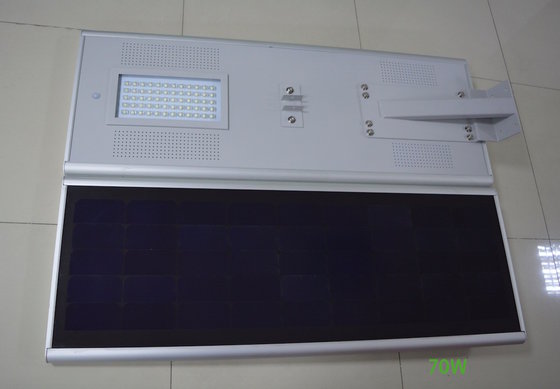 China 70W Integrated Solar Powered Lights , All In One Solar Street Light Fixtures supplier